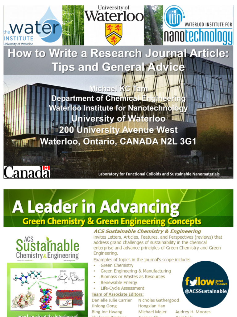 Writing a Chemistry Research Paper | PDF | Green Chemistry | Chemistry