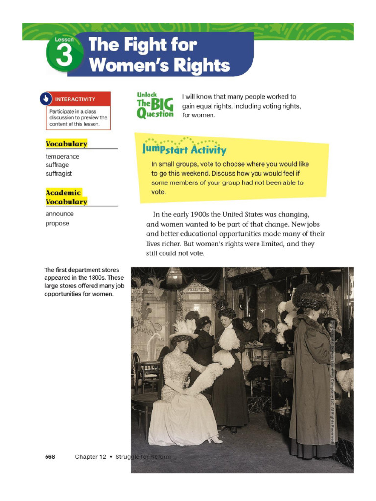 The Fight For Women's Rights | PDF