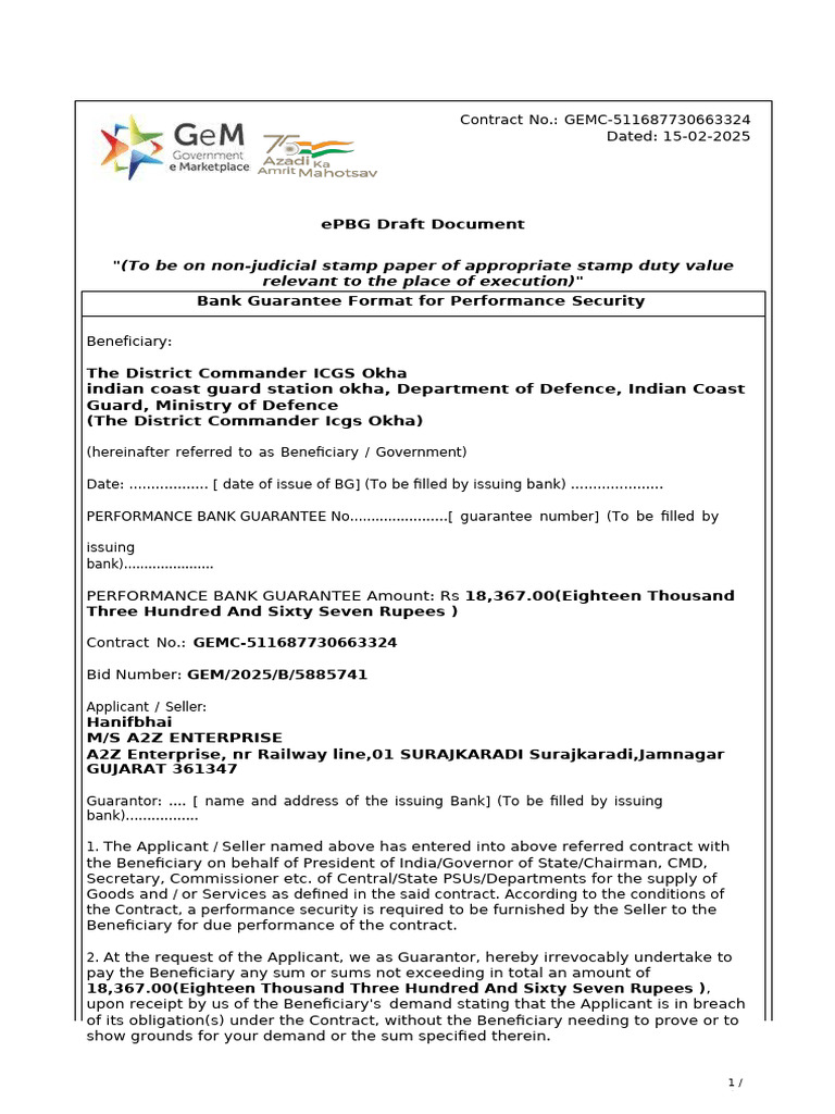 GEMC-511687730663324 Bid Epbg | PDF | Justice | Crime & Violence