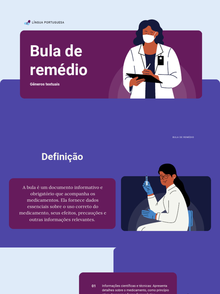 Importância e Estrutura da Bula de Remédio | PDF