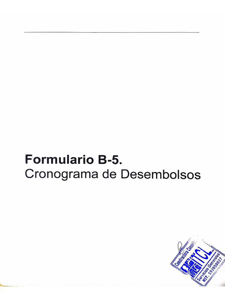 Formulario B 5 | PDF
