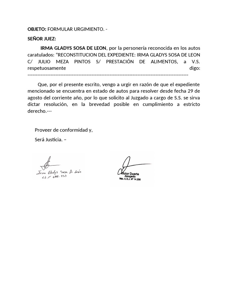 Urgir en Irma Gladys | PDF