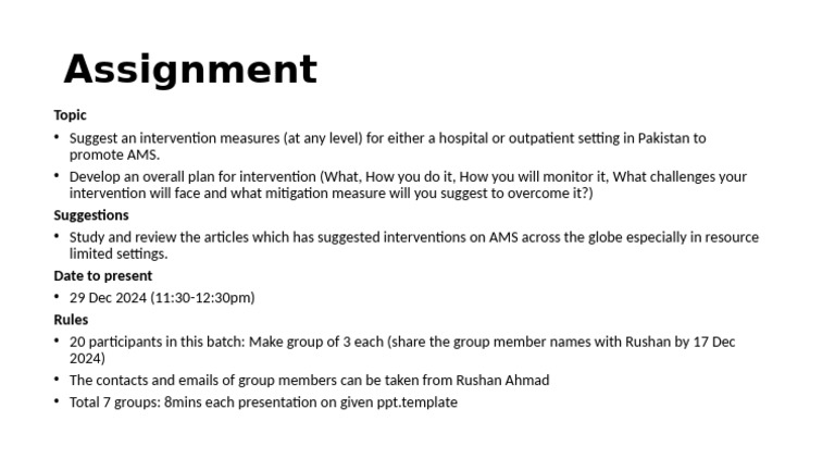 Assignment Slide | PDF