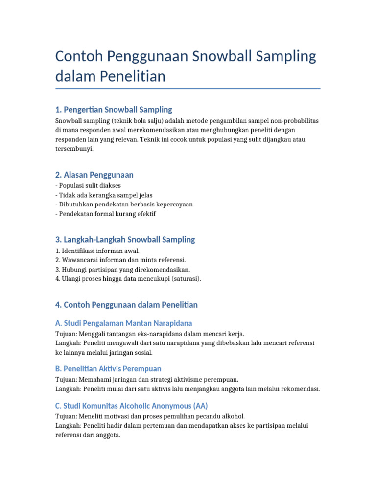 Contoh_Snowball_Sampling_Penelitian | PDF