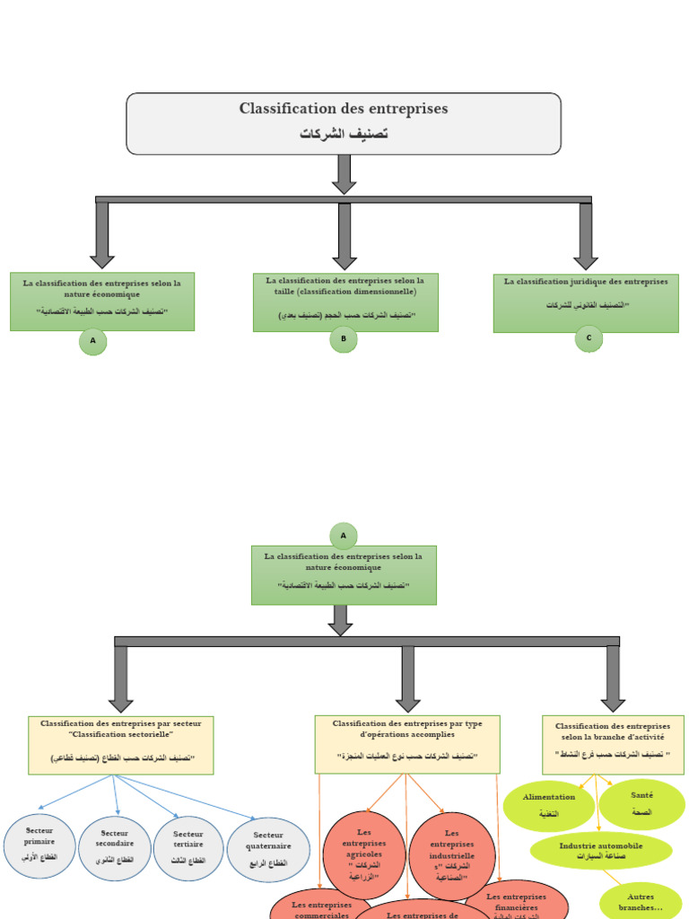 Schema Classification Des Entreprises | PDF | Business | Secteur tertiaire