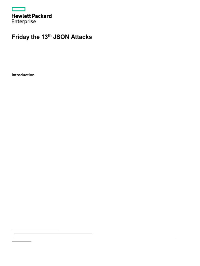 Us 17 Munoz Friday The 13th JSON Attacks WP | PDF | Method (Computer ...