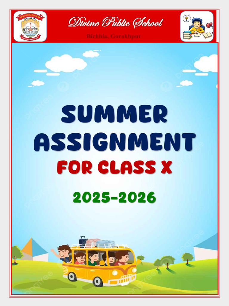 Summer Assignment For Class X - 2025-26 | PDF