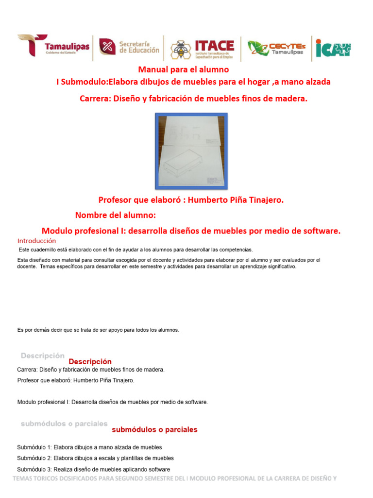 CuadernilloAlumno 1SUB M1 DFMFM HPT | PDF | Dibujo | Mano