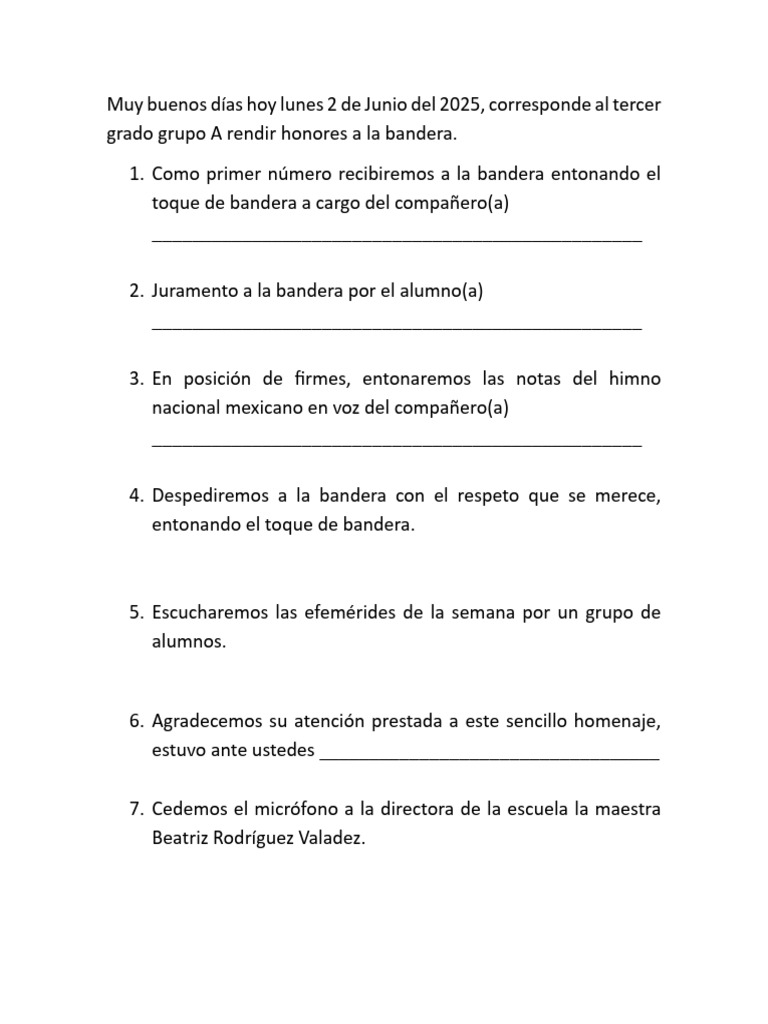 Homenaje Junio | PDF