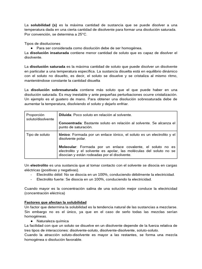 Solubilidad de sustancias en agua | PDF | Solubilidad | Polaridad química