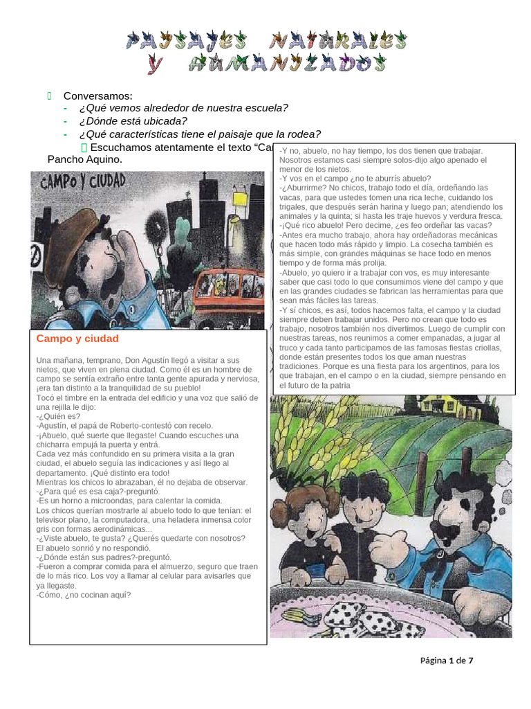 Paisaje Urbano y Rural | PDF