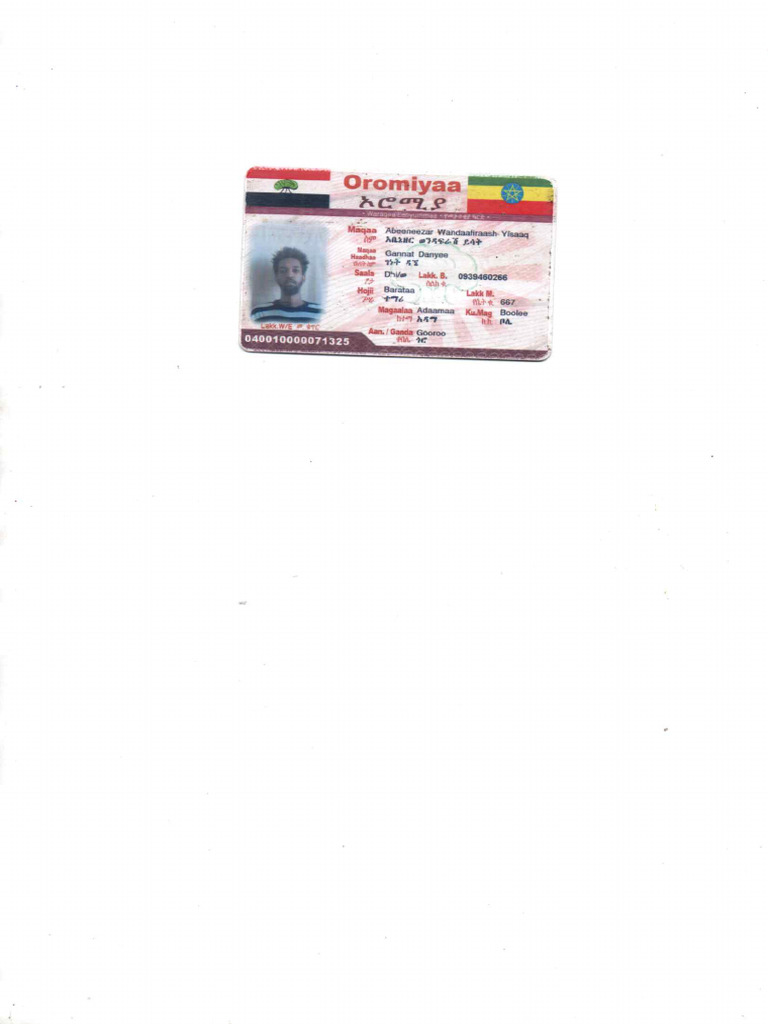 Kebele ID | PDF