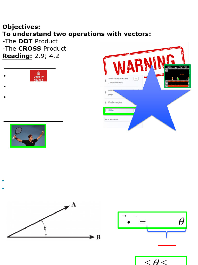 5) Dot Product - Cross Product | PDF | Euclidean Vector | Theoretical Physics