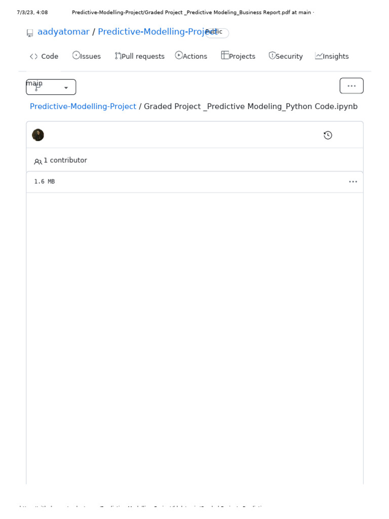 Predictive Modelling Project Graded Project Predictive Modeling Business Report PDF at Main ...