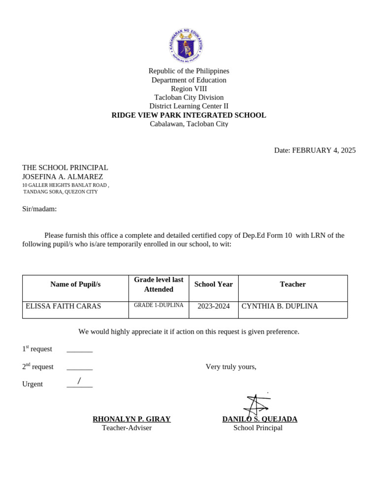 Germones Request Form | PDF