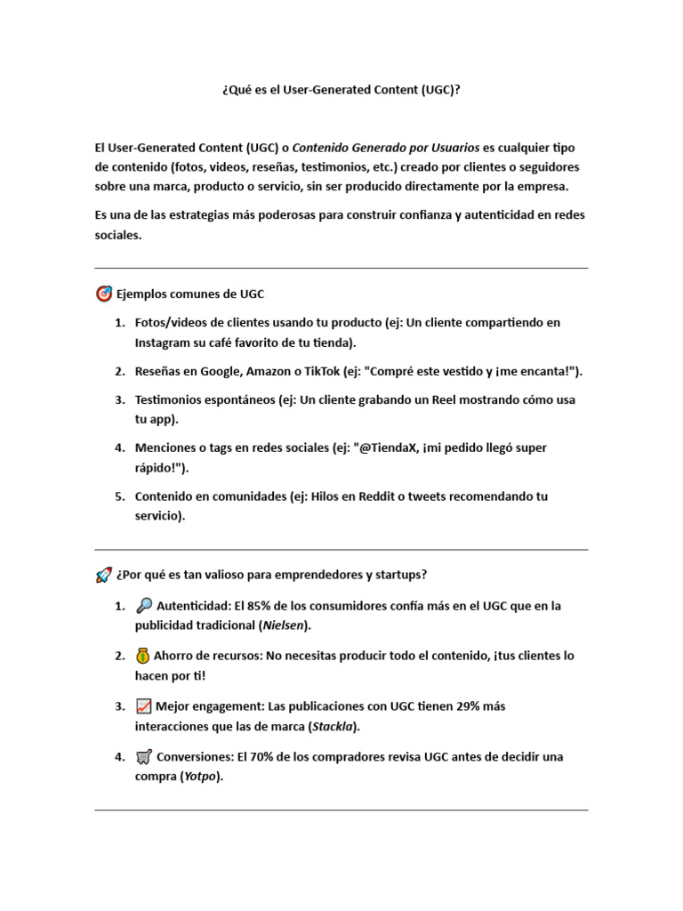 Qué Es El User-Generated Content (UGC) | PDF
