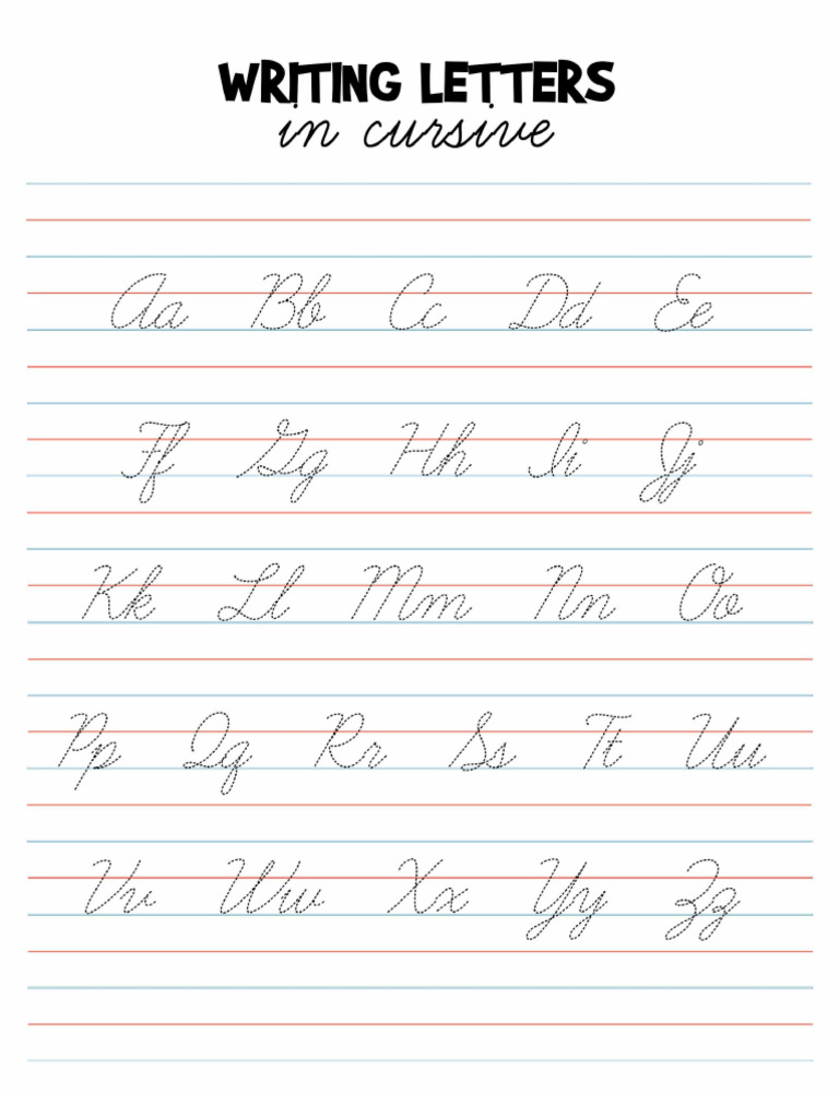Cursive Writing Guide | PDF