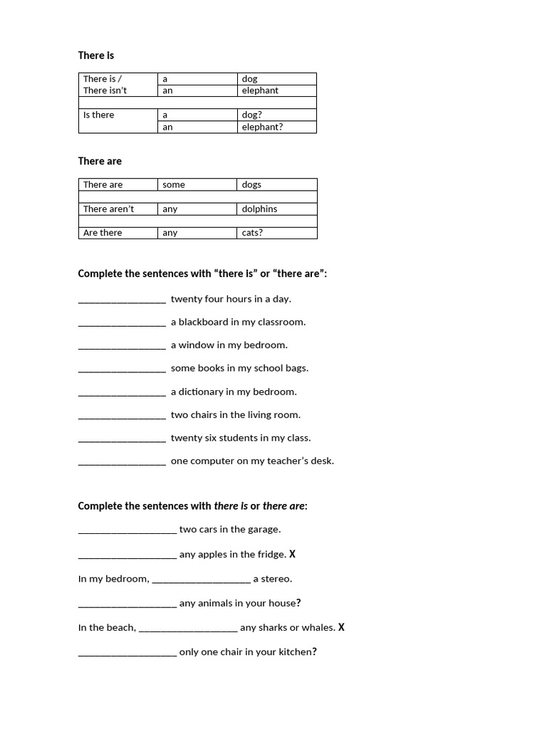 There Is There Are 2 | PDF