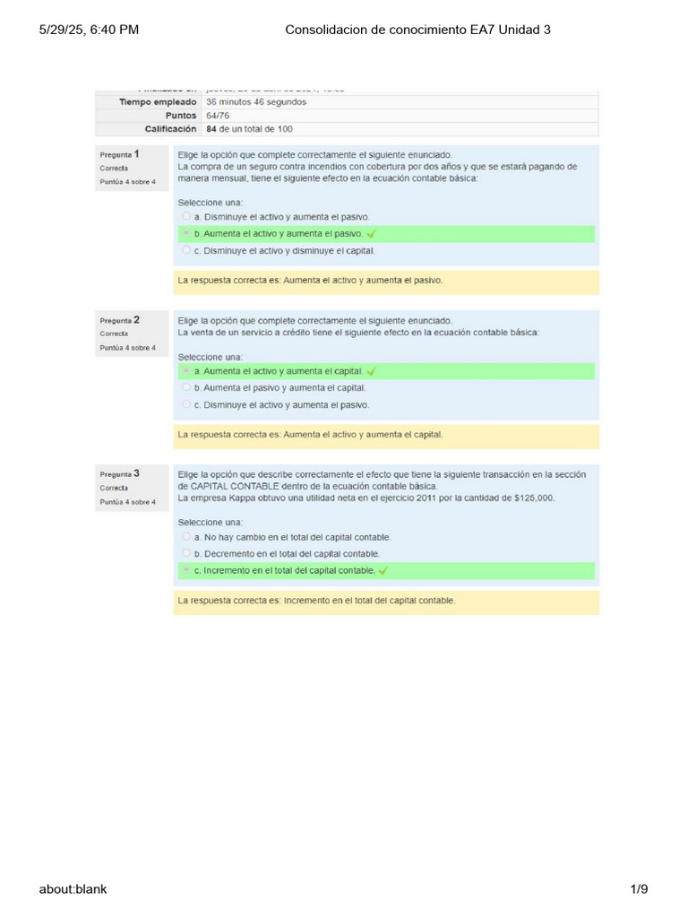 Consolidacion de Conocimiento EA7 Unidad 3 | PDF