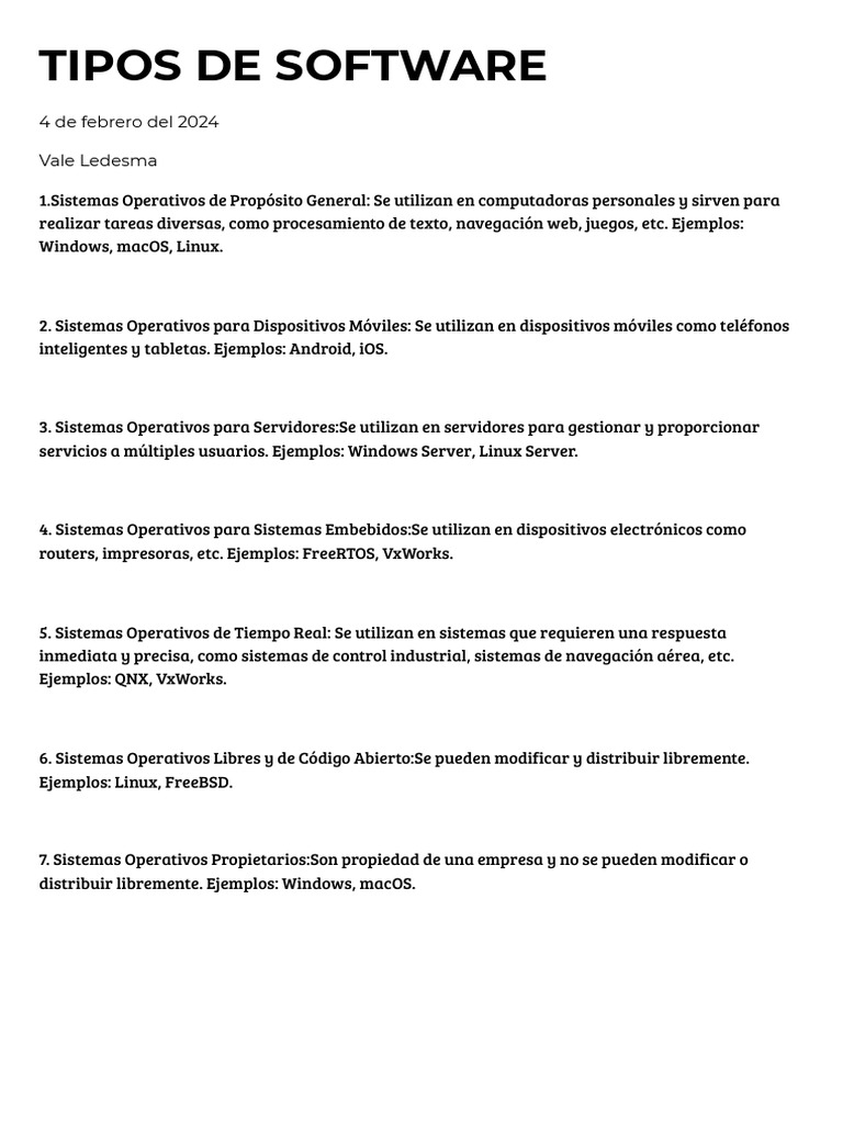 Tipos de Software PDF | PDF