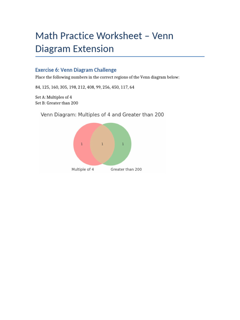 Venn_Diagram_Exercise_6 | PDF