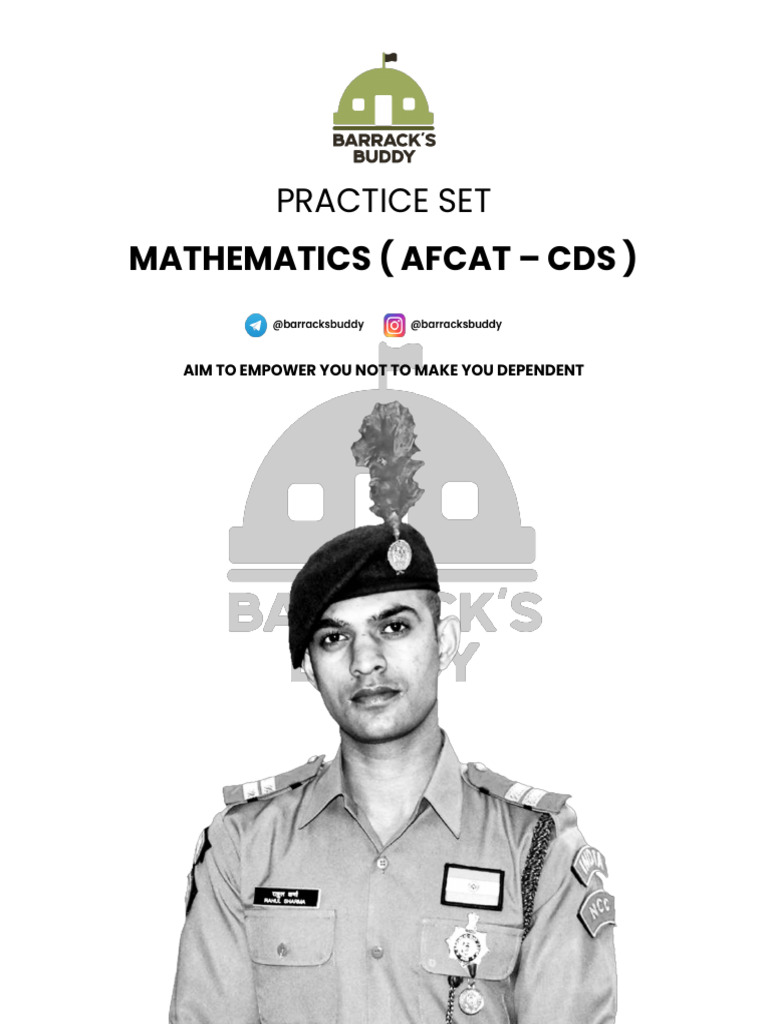 Mathematics (AFCAT - CDS) - Barrack's Buddy | PDF | Mean | Average
