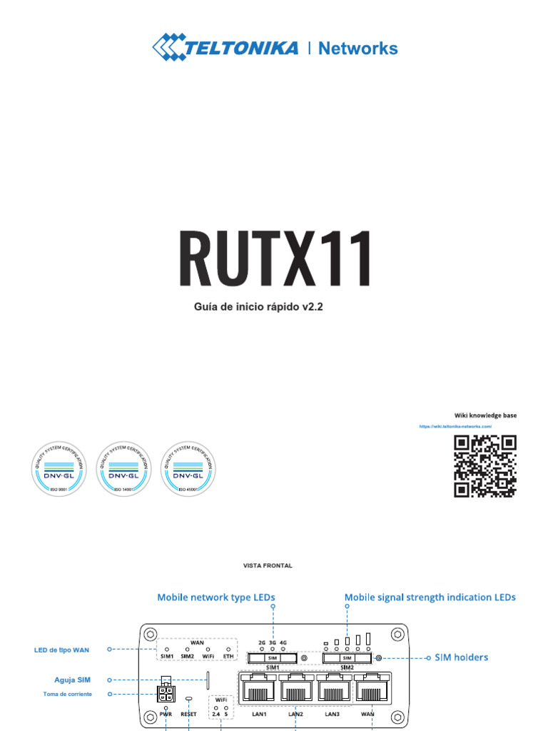 Guía RUTX11: Instalación y Configuración | PDF | Wifi | Enrutador ...