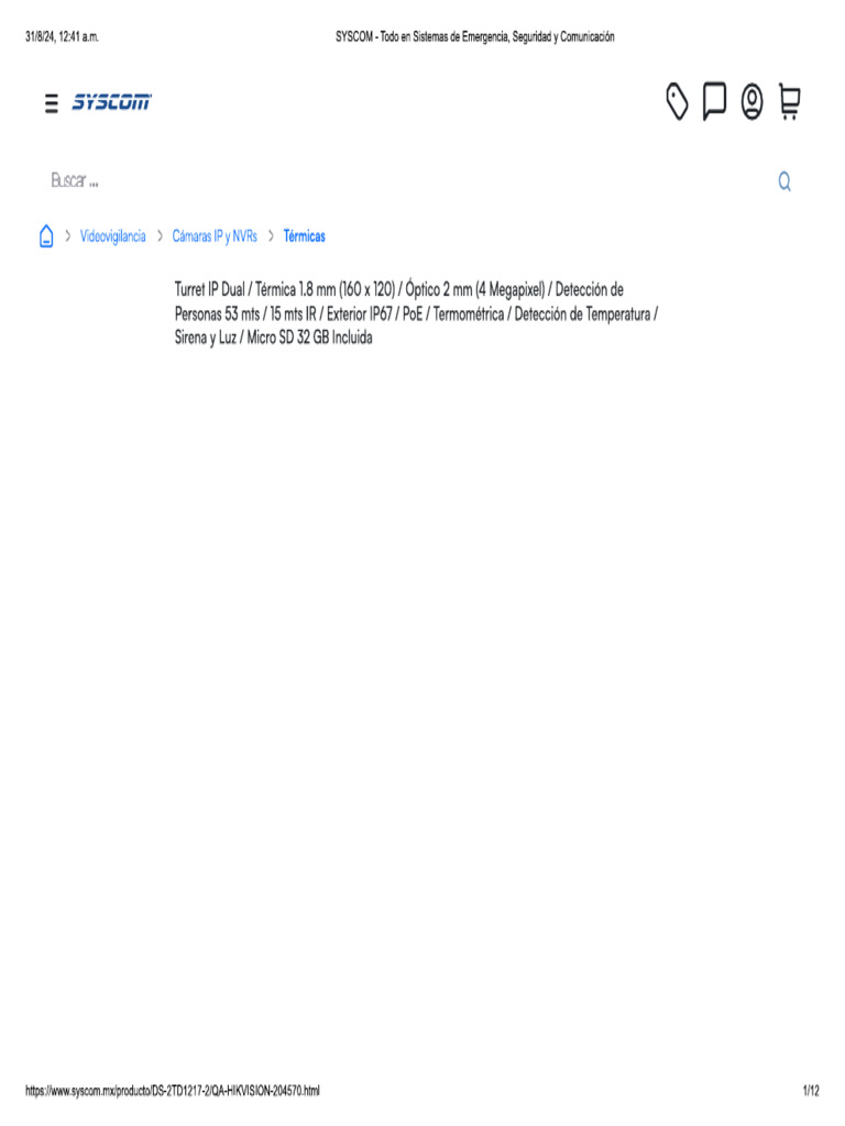 SYSCOM - Todo en Sistemas de Emergencia, Seguridad y Comunicación | PDF