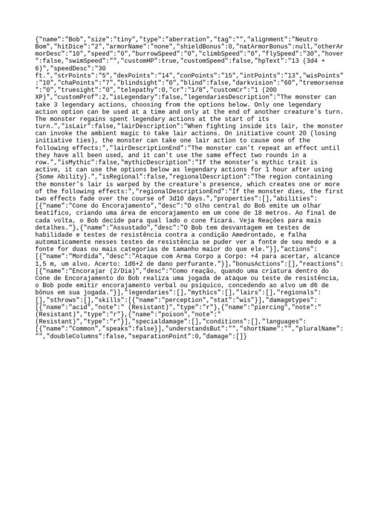 Bob Monster | PDF
