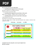 Past Simple Paragraph Practice | PDF