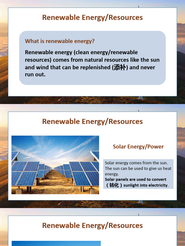 Renewable Energy and Nonrenewable Energy-Handouts | PDF | Renewable ...