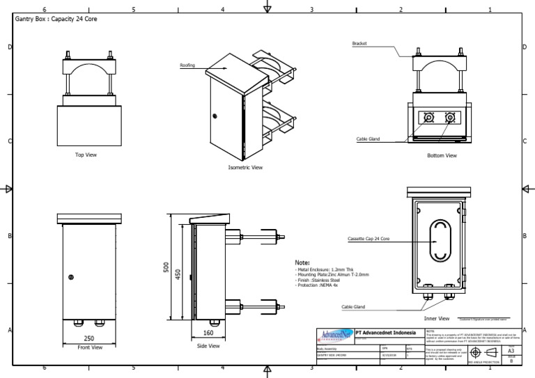 Gantry Box 24 Core Assembly Drawing | PDF