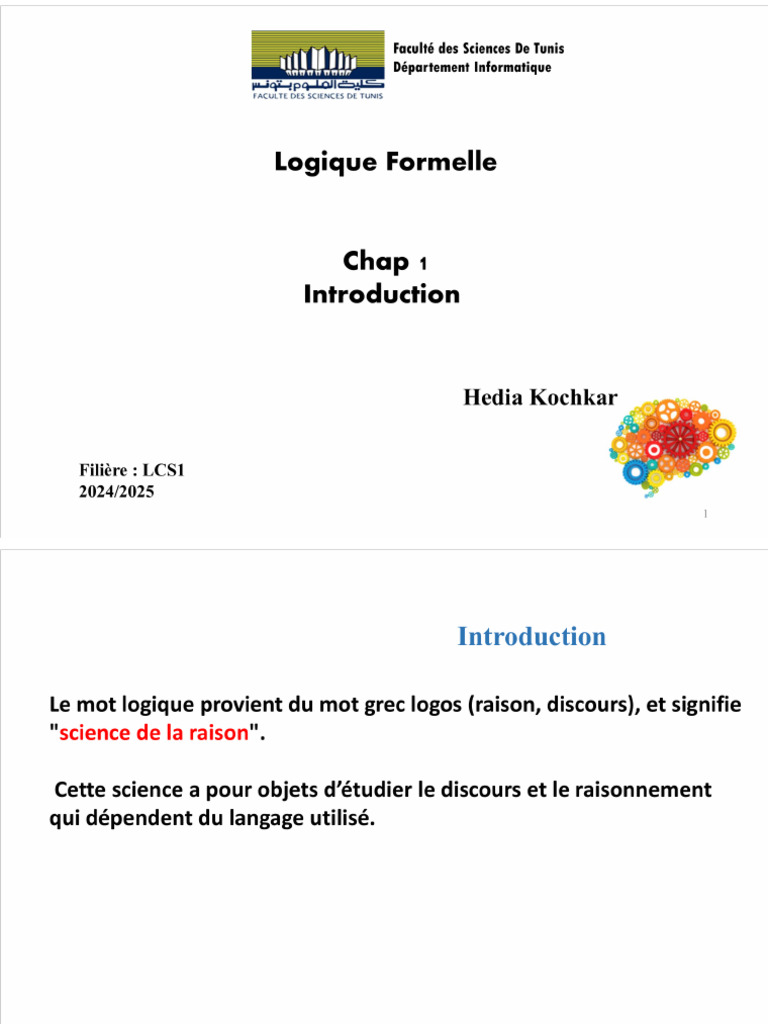 Logique Formelle Echap 1 | PDF