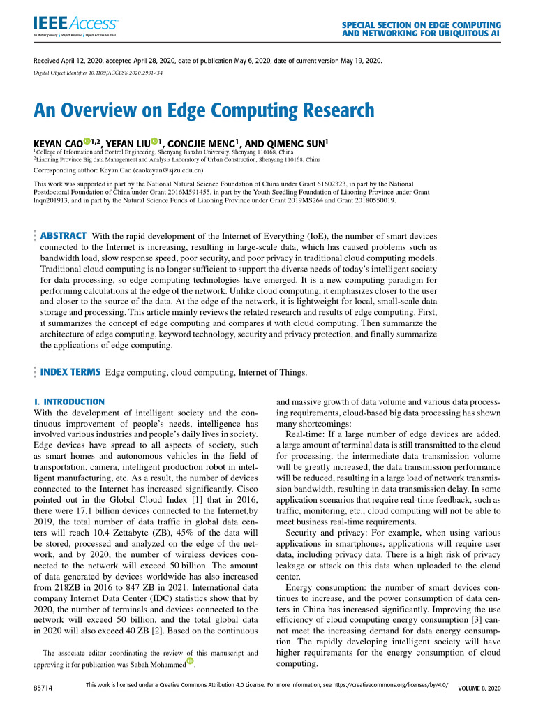 An_Overview_on_Edge_Computing_Research | PDF | Computer Network | Cloud Computing