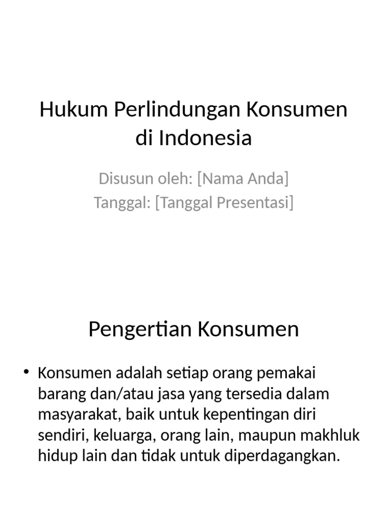 Hukum Perlindungan Konsumen Lengkap | PDF