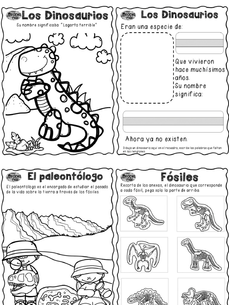 Cuadernito de Los Dinosaurios 1er Ciclo | PDF