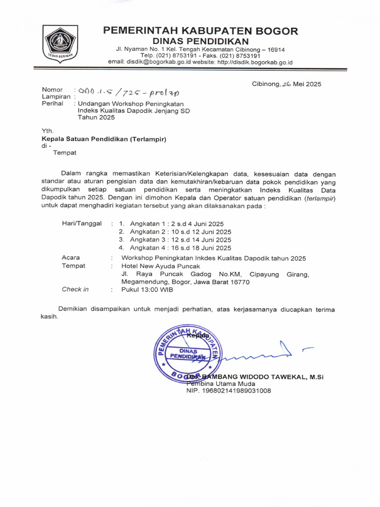 Undangan Peserta IKD 2025 | PDF