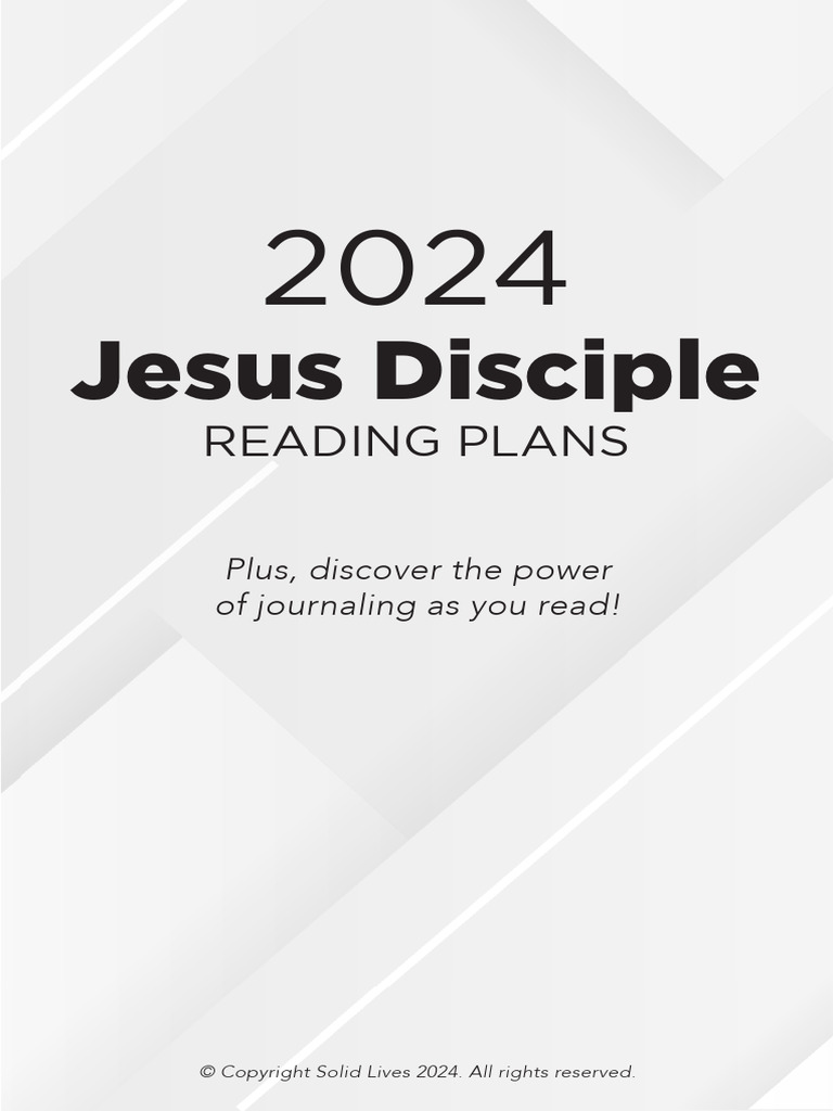 Jesus Disciple Bible Reading Plans 2024 | PDF | Disciple (Christianity ...
