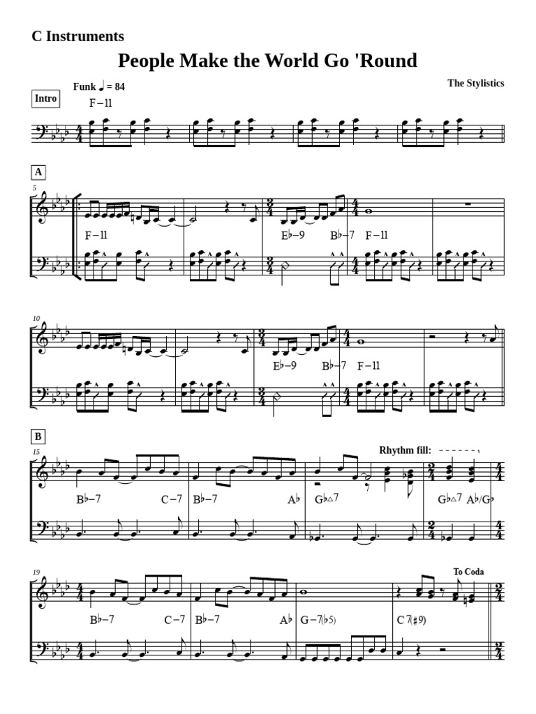 People Make the World Go 'Round Sheet | PDF | Popular Music
