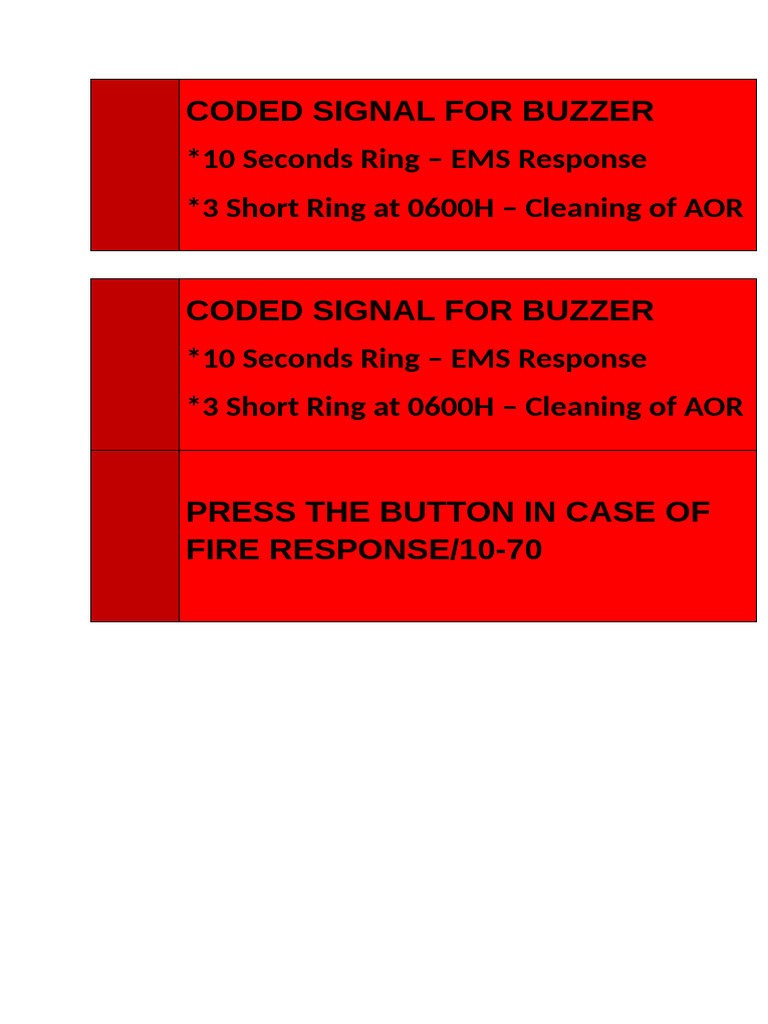 Coded Signal for Buzzer | PDF