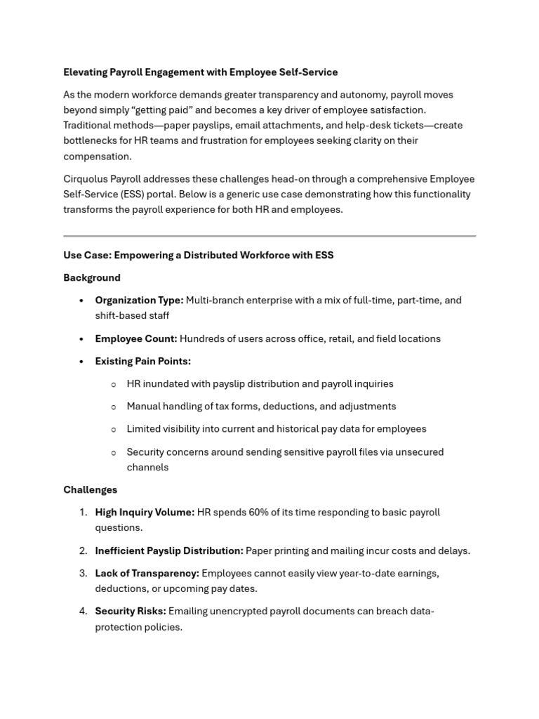 Elevating Payroll Engagement With Employee Portal | PDF | Payroll ...