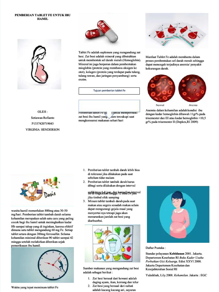 PDF Leaflet Pemberian Tablet Fe Compress | PDF