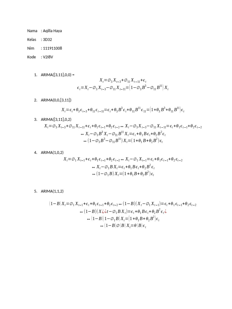 Responsi PJJ 15 November 2021 - 3D32 - METODE PERAMALAN | PDF