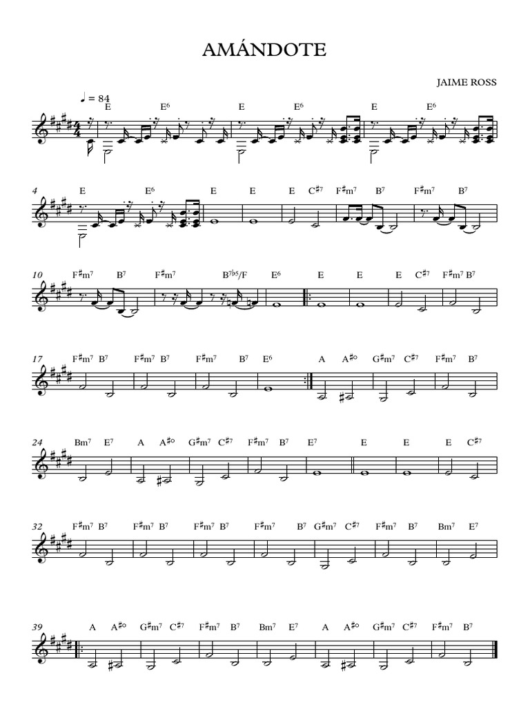 AMÁNDOTE - Partitura Completa | PDF
