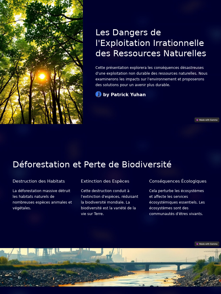 Dangers de l'Exploitation des Ressources | PDF | la pollution ...