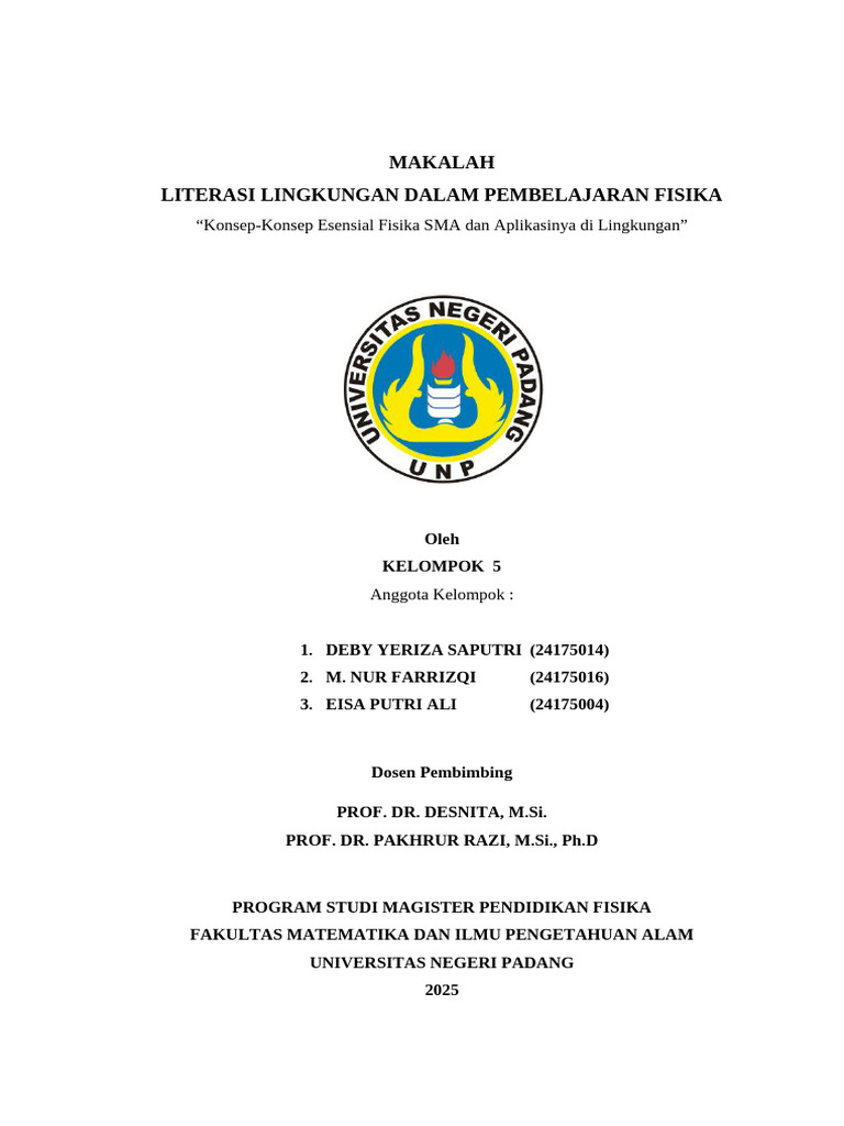 Draft Makalah Literasi KLP 5 | PDF