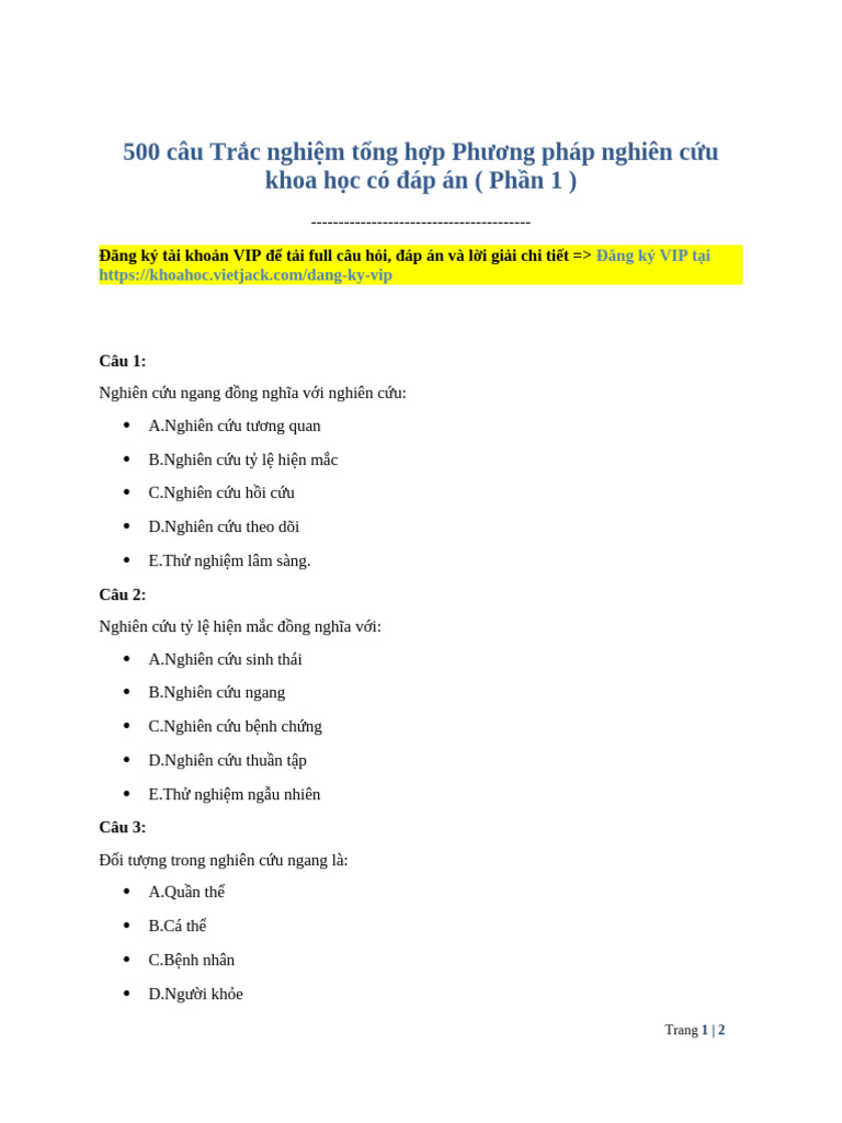 500-cau-trac-nghiem-tong-hop-phuong-phap-nghien-cuu-khoa-hoc-co-dap-an-phan-1_2024_12_09 (1) | PDF