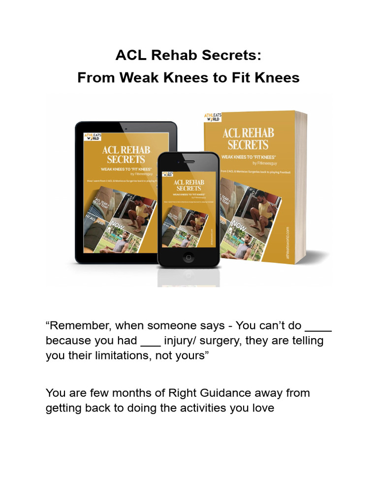 ACL Rehab Secrets EBook | PDF | Wellness | Science & Mathematics