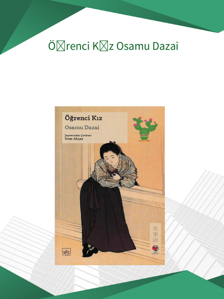 Öğrenci Kız Osamu Dazai Instant Download | PDF
