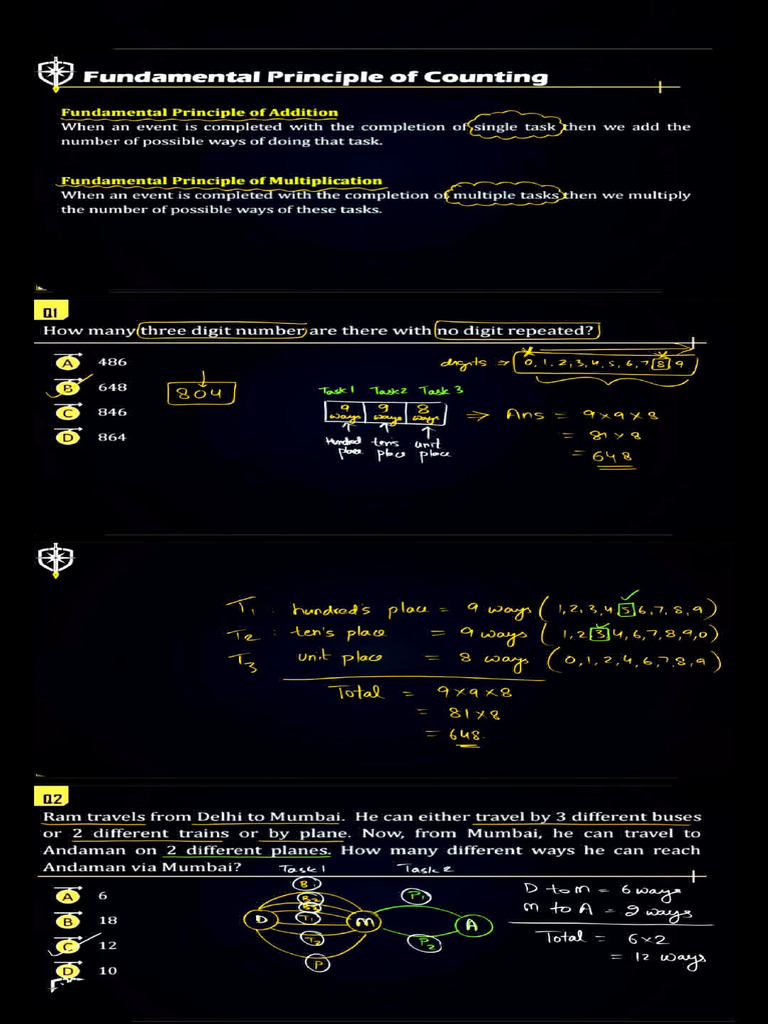 Permutation and Combination PDF | PDF | Elementary Geometry | Euclidean ...